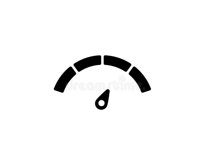 Gauge Icon Representing Measurement or Indicator with Minimalist Design ...