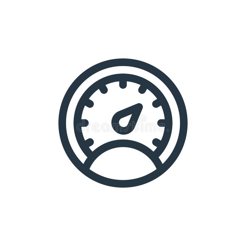Gauge Icon Vector from Public Transportation Concept. Thin Line ...