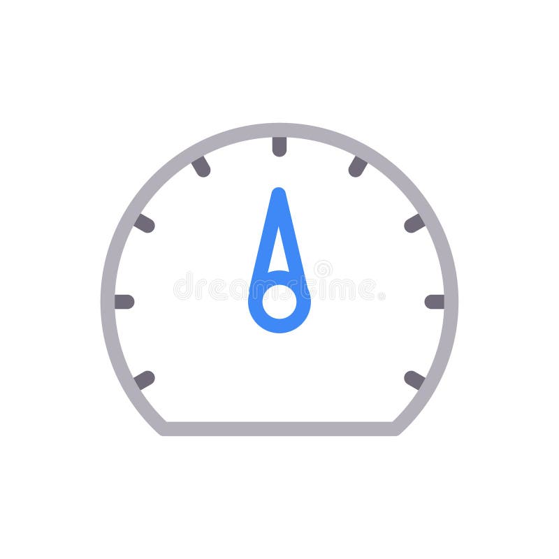 Gauge Vector Color Line Icon Stock Vector - Illustration of power ...