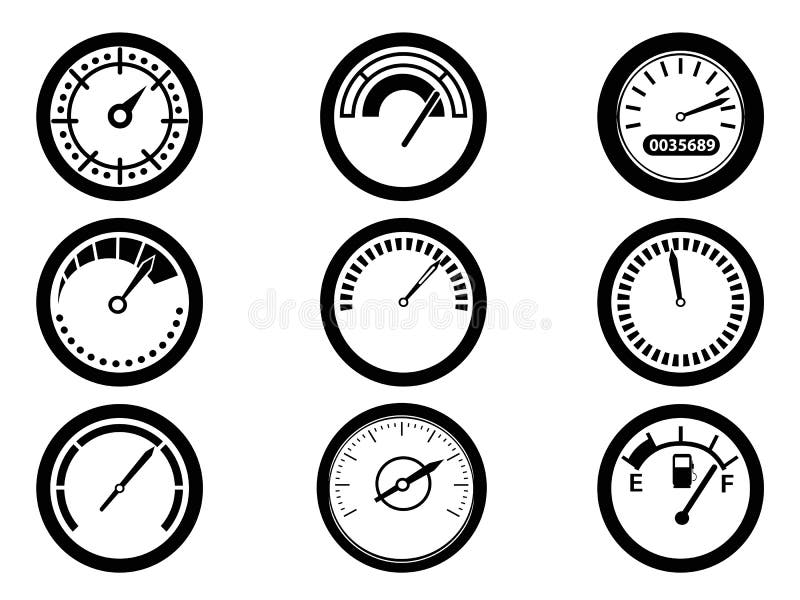 Gauge icons stock vector. Image of display, gauge, graphic - 34614102