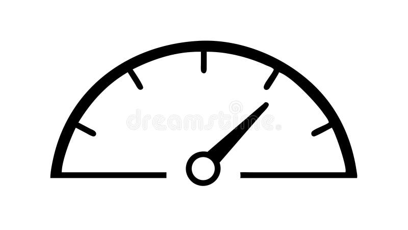 Gauge Meter Icon: Speed Indicator Dashboard Symbol Vector, Vector ...