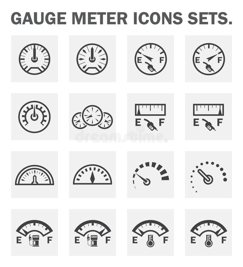 Gauge meter icons stock vector. Illustration of automobile - 100030511
