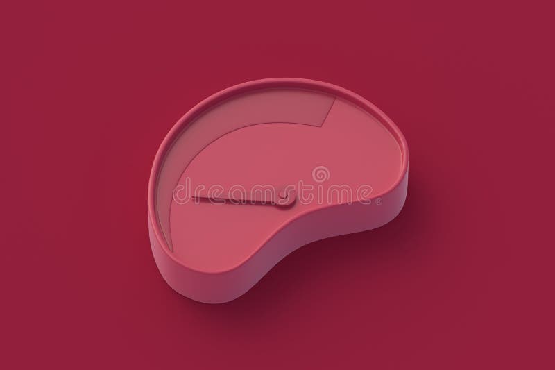 Gauge Meter of Magenta on Red Background Stock Illustration ...