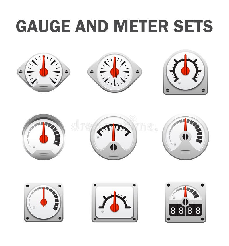 Gauge meter sets stock vector. Illustration of race - 101974869