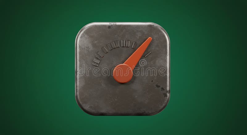 Rusty Gauge App Icon stock photo. Image of measurement - 381391858