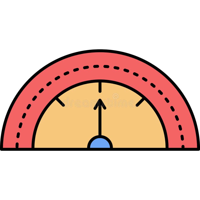 Gauge Scale Vector Speed or Power Indicator Icon Stock Vector ...