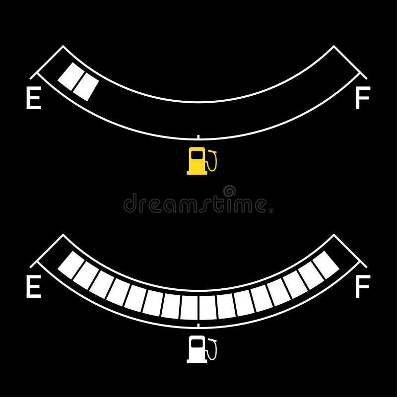Gauge Vector Gas Tank Icon. Full Empty Stock Vector - Illustration of ...