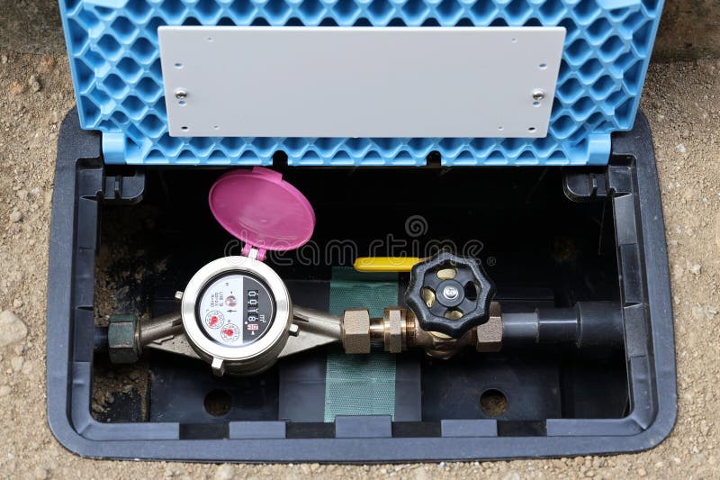 Gauge for Water Consumption, a Water Meter in the Grounds Stock Photo ...