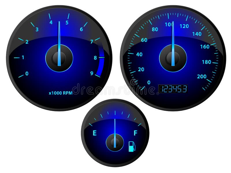 Vector retro car gauges stock vector. Illustration of item - 20444566