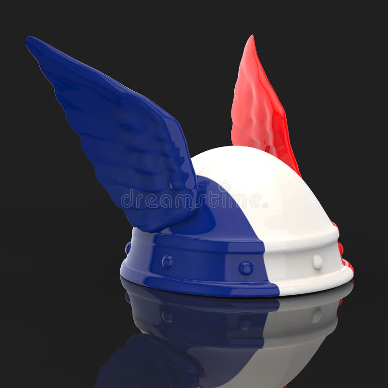 Gaul Helmet - 3D Illustration Stock Illustration - Illustration of celt ...