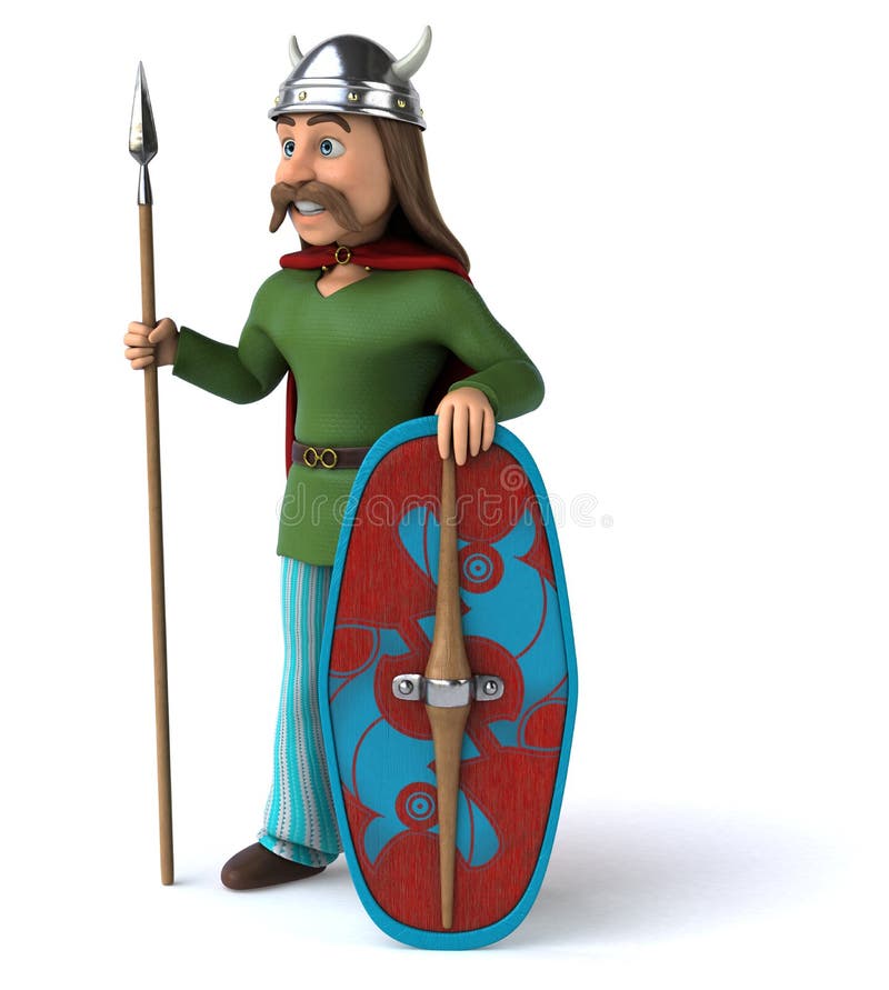 Gaul Warrior - 3D Illustration Stock Illustration - Illustration of ...
