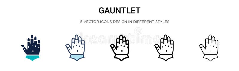 Gauntlet Icon in Filled, Thin Line, Outline and Stroke Style. Vector ...