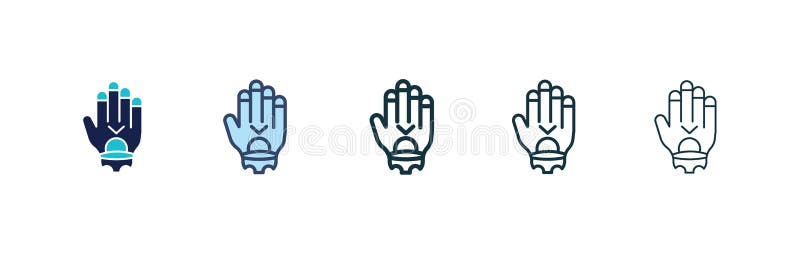 Gauntlet Icon Vector Set on White Background Stock Vector ...