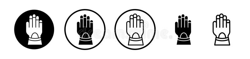 Gauntlet Line Icon Isolated on White Background Stock Vector ...