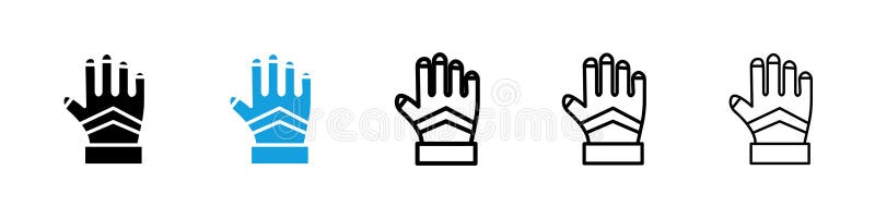 Gauntlet Line Icon Isolated on White Background Stock Vector ...