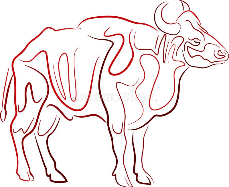 Gaur stock vector. Illustration of forest, bull, gaurus - 41296274