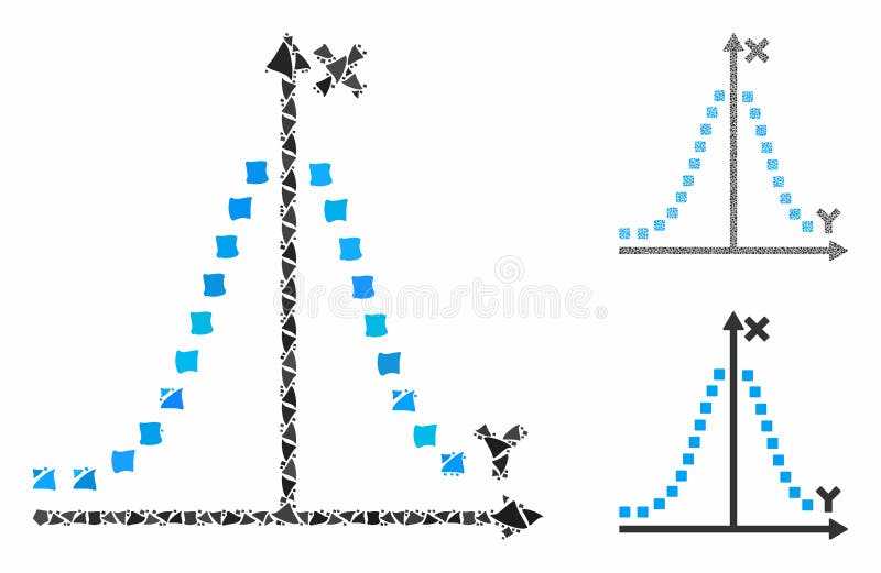 Gauss Plot Mosaic Icon of Irregular Parts Stock Vector - Illustration ...