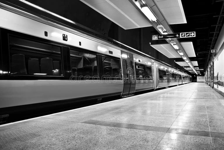 Gautrain - High Speed Commuter Train - BW Stock Photo - Image of ...