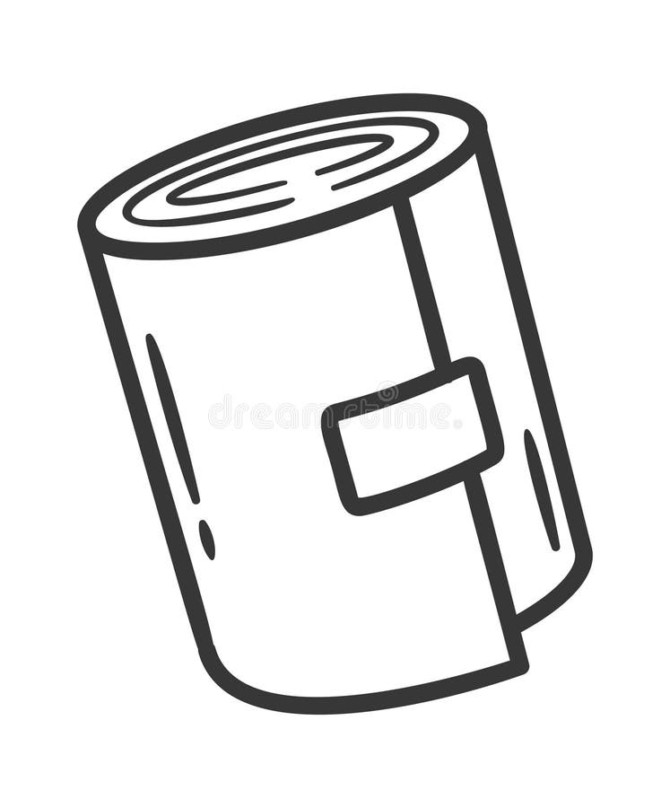 Gauze Bandage Roll Medical Doodle Stock Vector - Illustration of tape ...