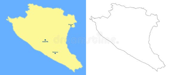 Gavdos Island Map - Cdr Format Stock Vector - Illustration of islands ...