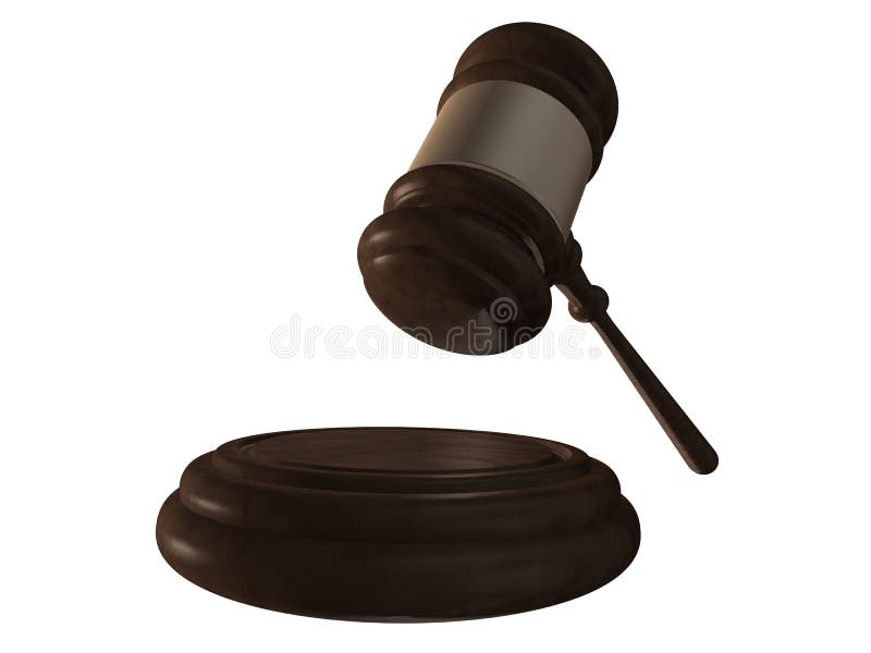 Silver or Platinum gavel stock illustration. Illustration of buyer ...
