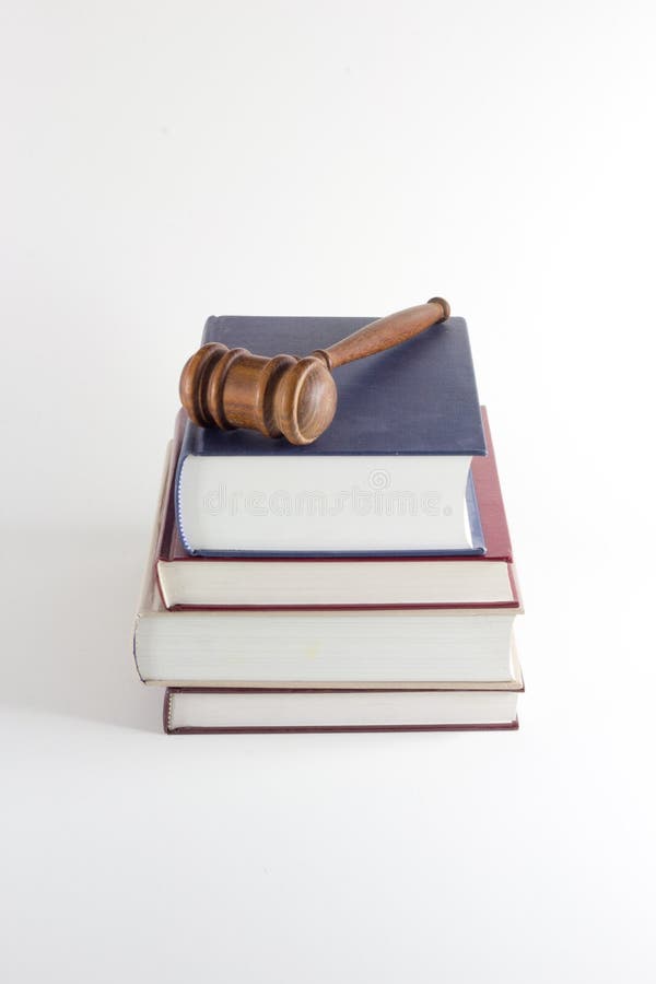 Gavel atop Legal Texts stock image. Image of books, sentence - 24334271