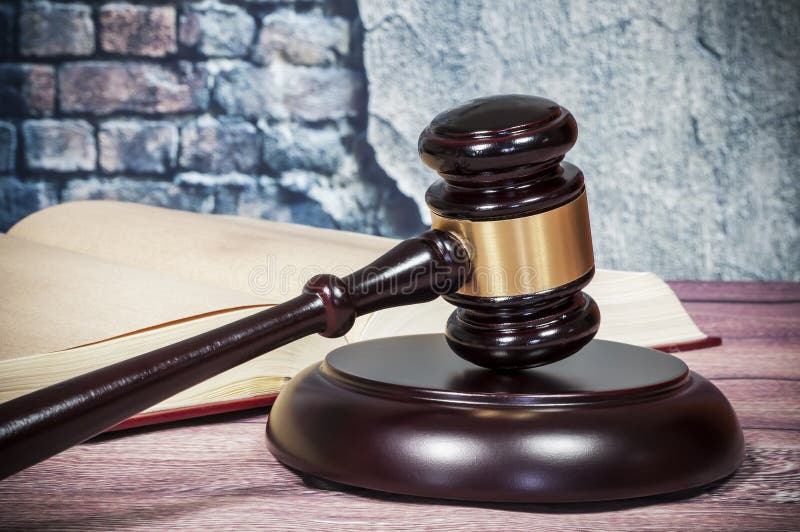 Gavel and book stock image. Image of book, judge, constitution - 68671603