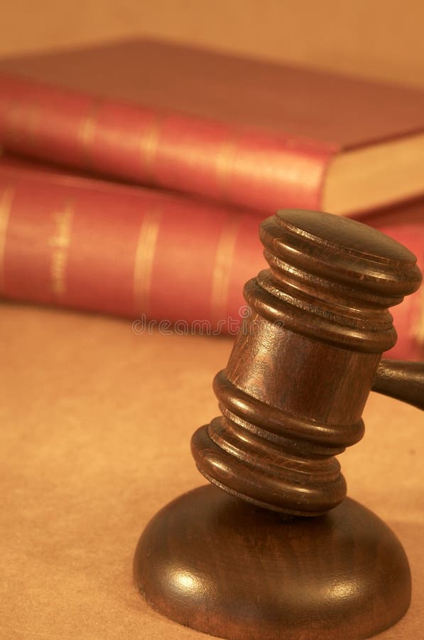 Gavel and books stock image. Image of judicial, adjourned - 3718257