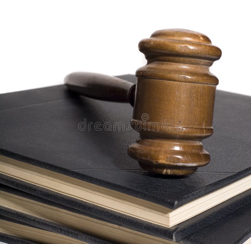 Gavel on books stock photo. Image of crime, book, judgement - 2688238