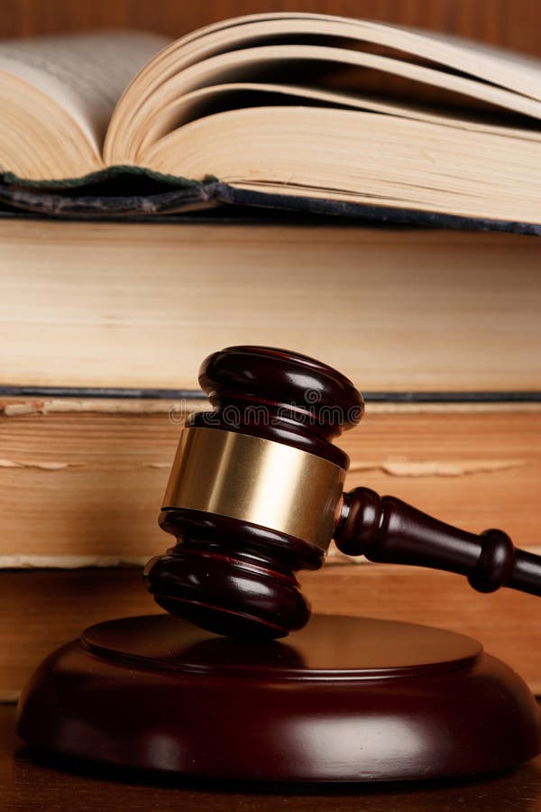 Gavel, books and handcuffs stock image. Image of judicial - 58128683