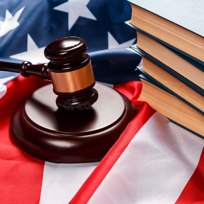 Gavel, books and handcuffs stock image. Image of judicial - 58128683