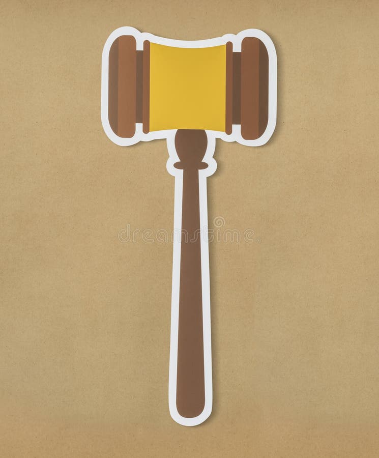 Gavel for Court of Law Icon Stock Photo - Image of authority, gavel ...