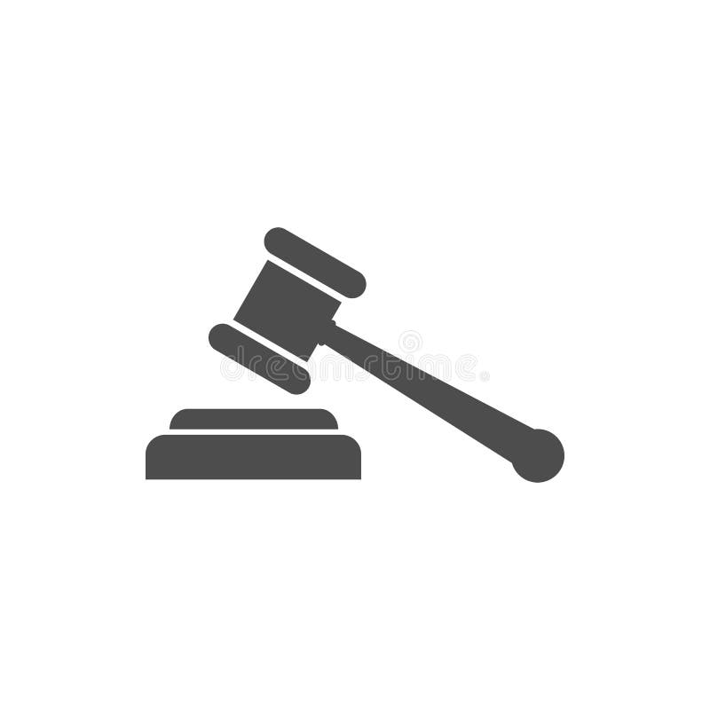 Gavel Icon Logo Vector Design Symbol Stock Vector - Illustration of ...