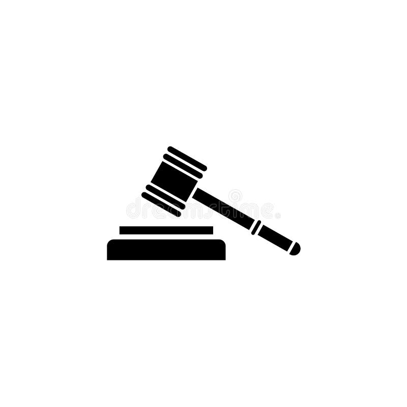 Gavel Icon Logo Vector Design Symbol Stock Vector - Illustration of ...