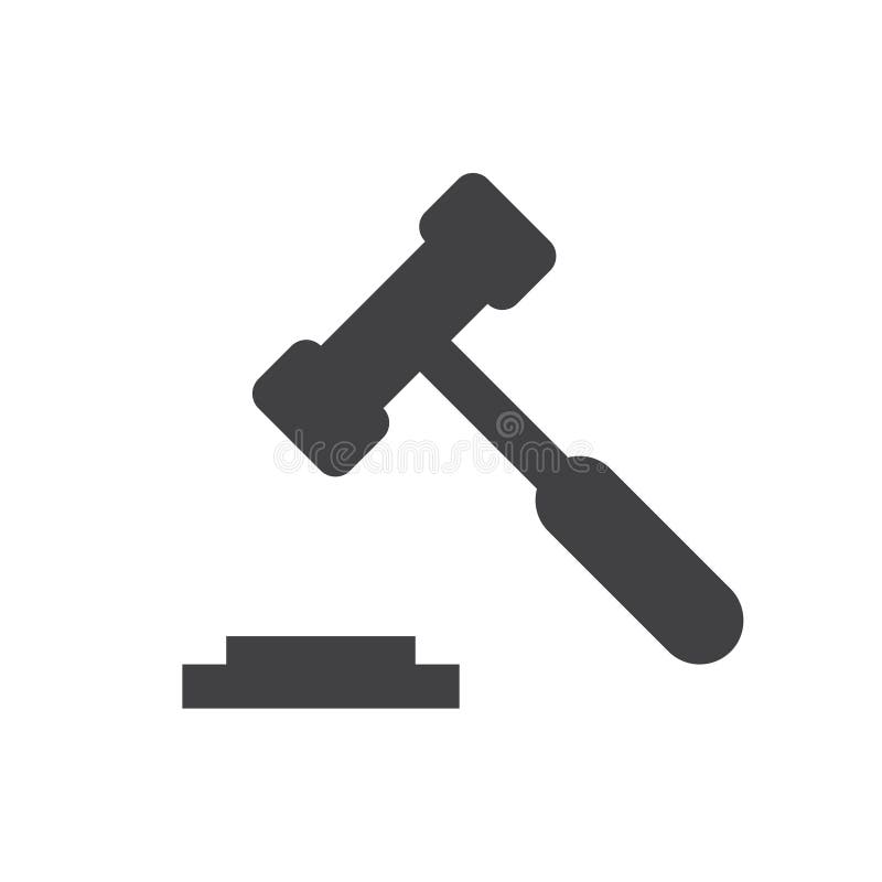 Gavel icon - hammer icon stock vector. Illustration of gavel - 376688573