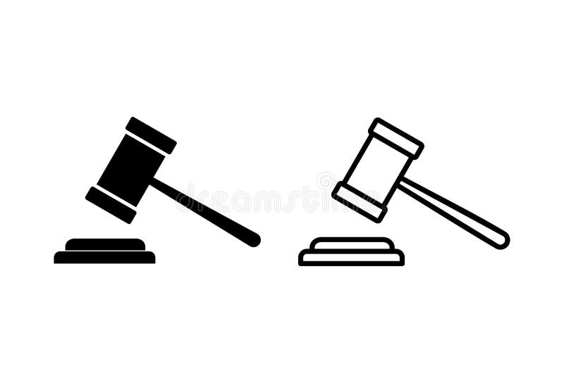 Gavel Icon . Judge Gavel Icon Vector. Law Icon Vector. Auction Hammer ...