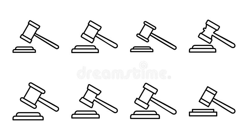 Gavel Icon . Judge Gavel Icon Vector. Law Icon Vector. Auction Hammer ...