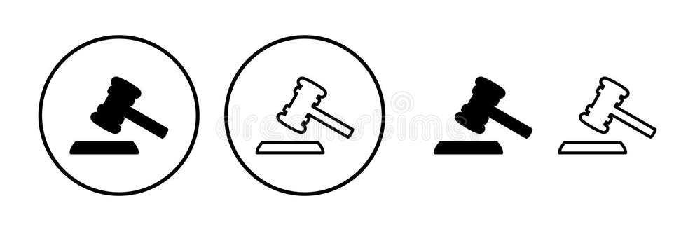 Gavel Icon . Judge Gavel Icon. Auction Hammer Stock Vector ...