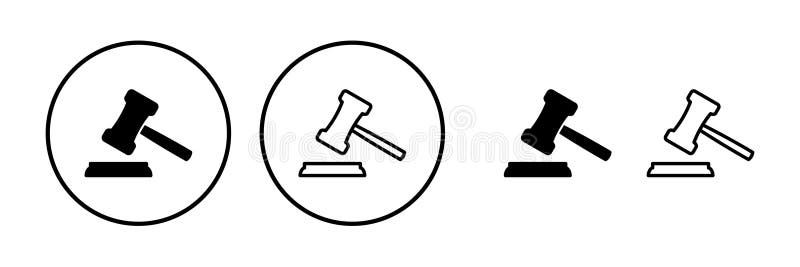 Gavel Icon . Judge Gavel Icon. Auction Hammer Stock Vector ...
