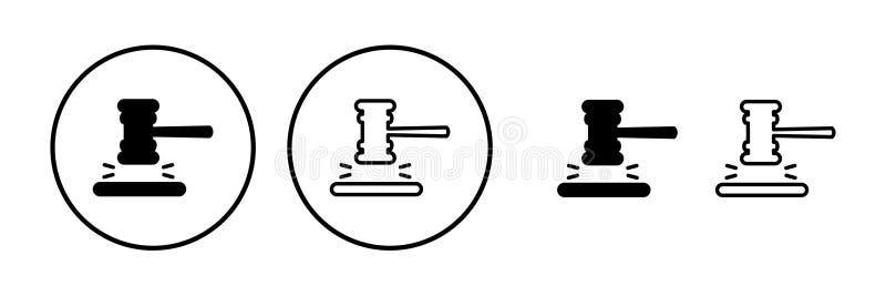 Gavel Icon . Judge Gavel Icon. Auction Hammer Stock Vector - Illustration of judicial, judge ...