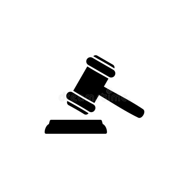 Gavel Icon . Judge Gavel Icon. Auction Hammer Stock Vector - Illustration of icon, hammer: 276848804