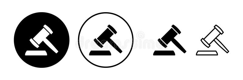 Gavel Icon . Judge Gavel Icon. Auction Hammer Stock Vector ...