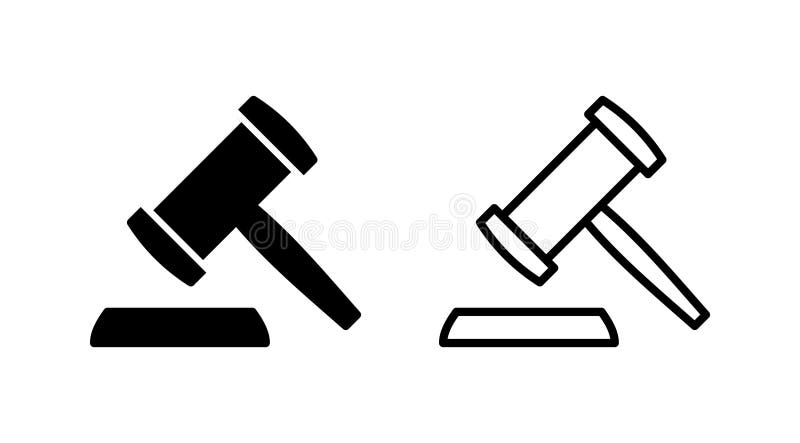 Gavel Icon . Judge Gavel Icon. Auction Hammer Stock Vector ...