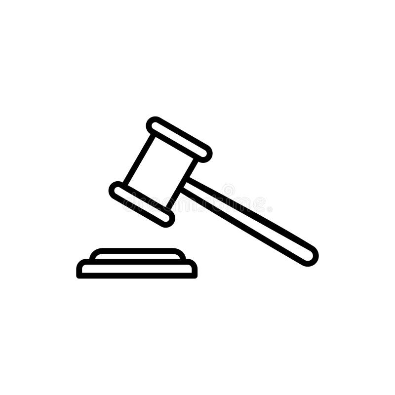 Gavel Icon . Judge Gavel Icon Vector. Law Icon Vector. Auction Hammer Stock Vector ...