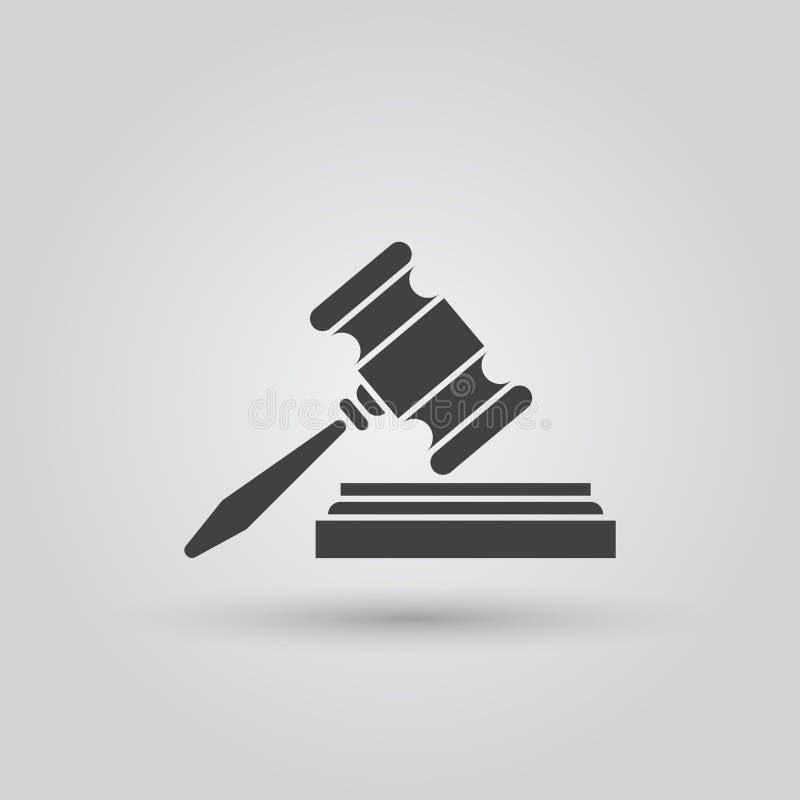 Gavel Icon Vector, Solid Logo Illustration Stock Vector - Illustration ...