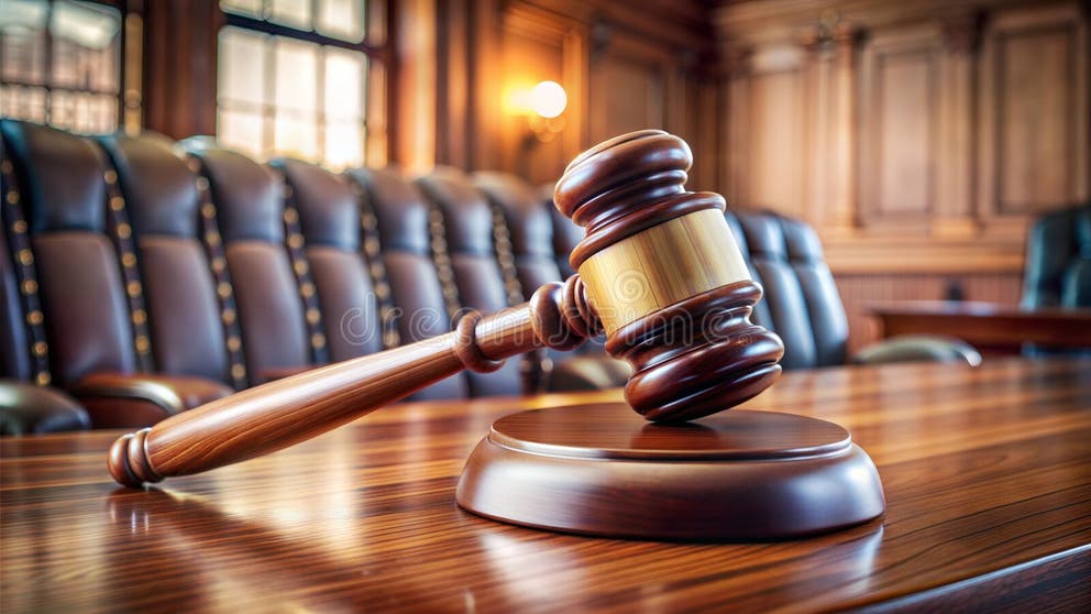 Gavel on a Judge s Bench stock photo. Image of bench - 329810674