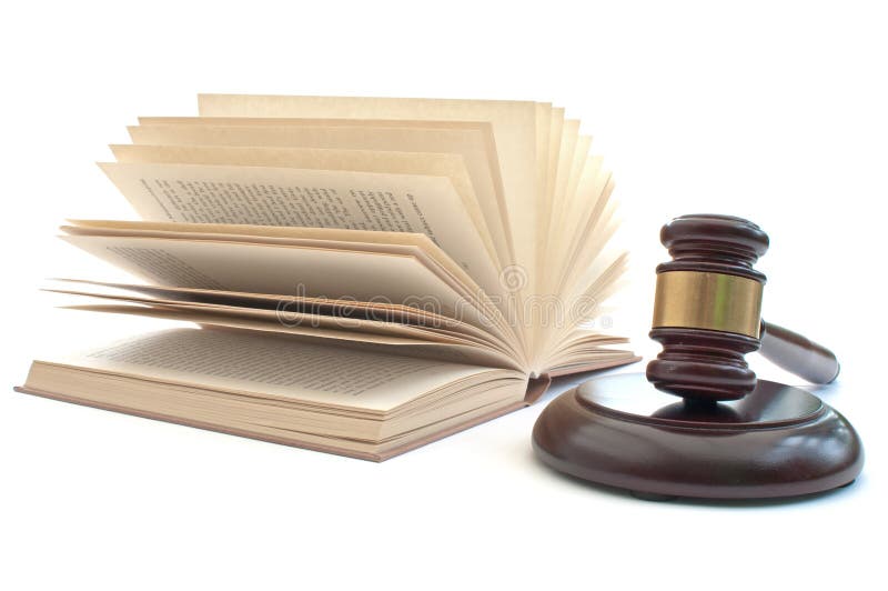 Gavel and law book stock image. Image of authority, tribunal - 26752449