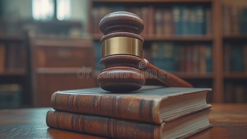 Gavel Law Books Library Symbolizing Justice Authority Stock Photos ...