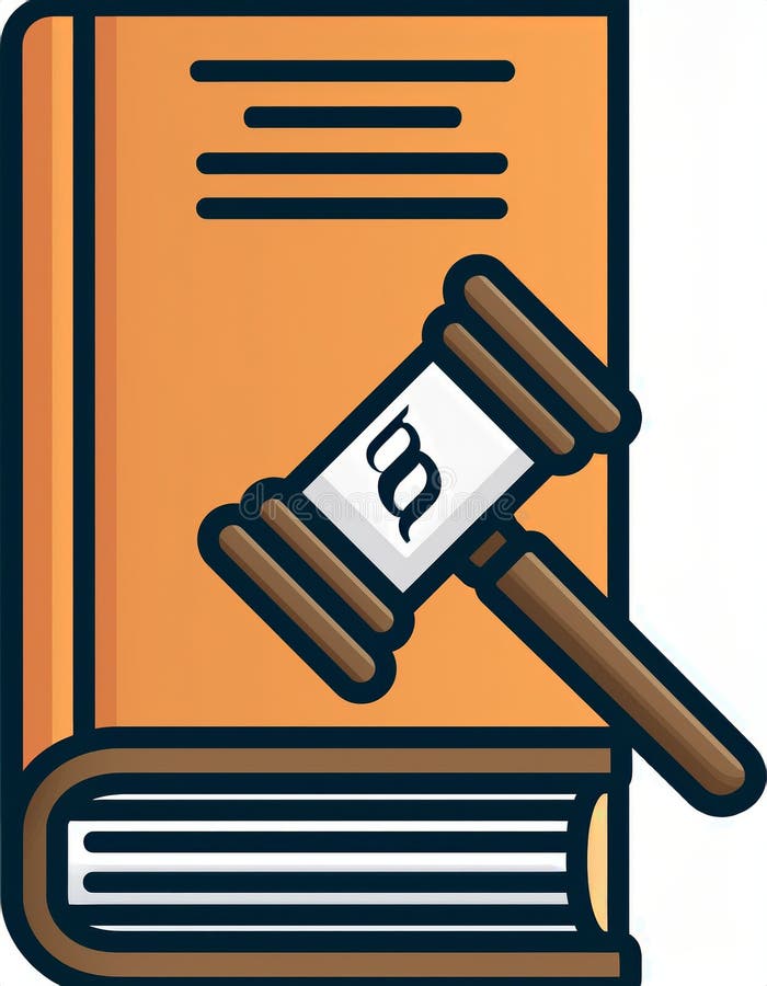 Gavel, Legal Code Book and a Section Symbol Stock Illustration ...
