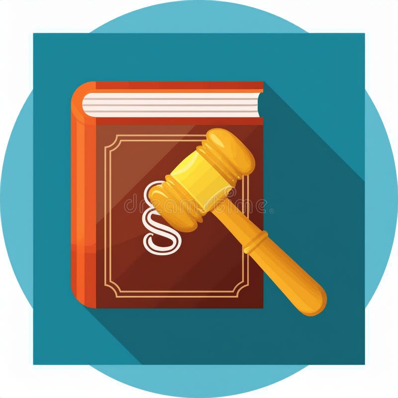 Gavel, Legal Code Book and a Section Symbol Stock Illustration ...
